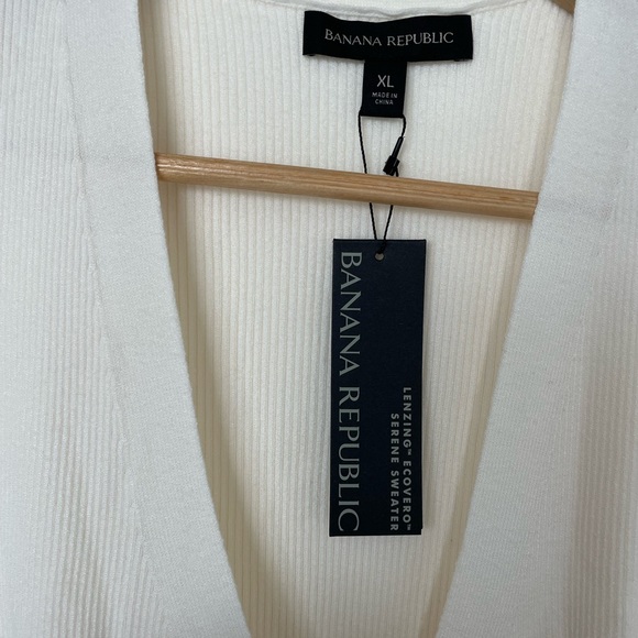 Banana Republic | Dresses | Banana Republic Ivory Sweater Wrap Dress Xl ...